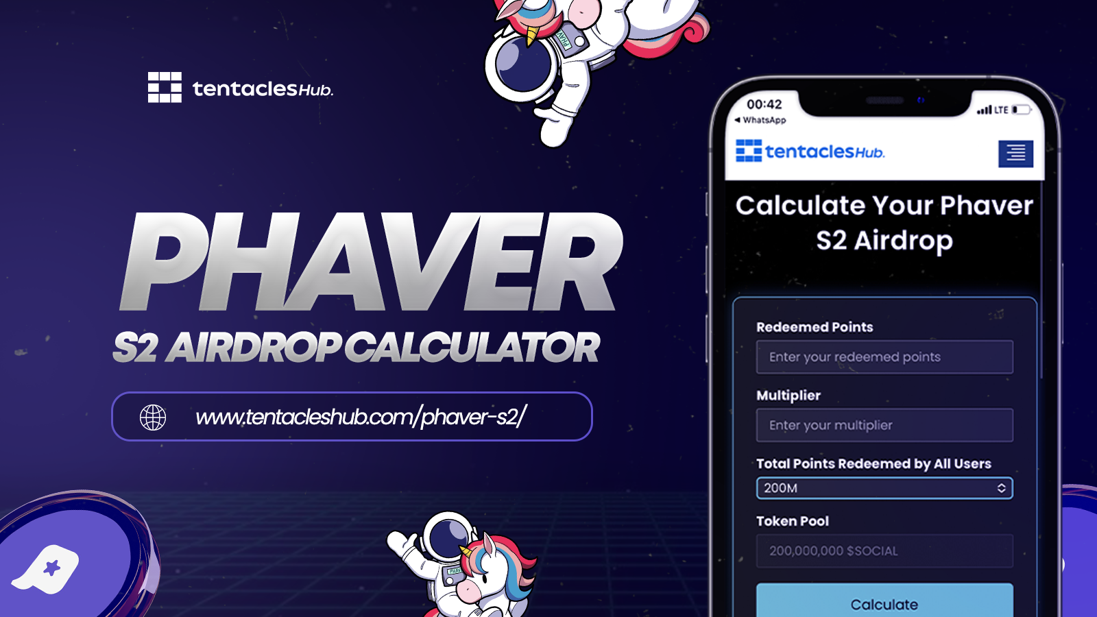 Phaver S2 Airdrop Allocation Calculator - Tentacles Hub